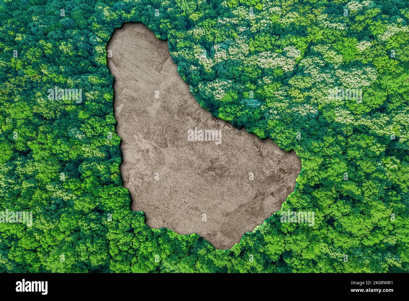 Sustainable habitat Map of Barbados, Environment concept Stock Photo ...