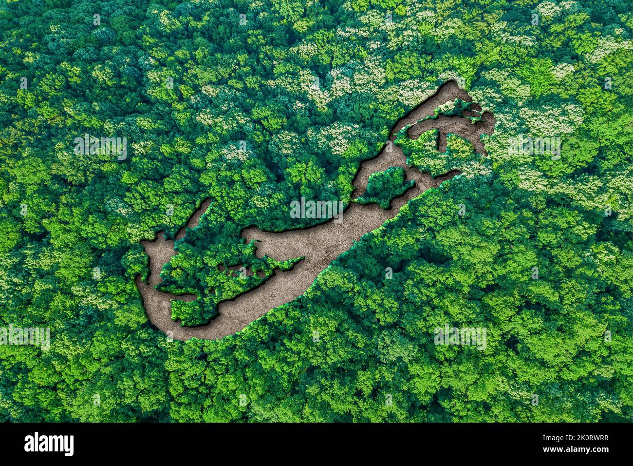Sustainable habitat Map of Bermuda, Environment concept Stock Photo - Alamy
