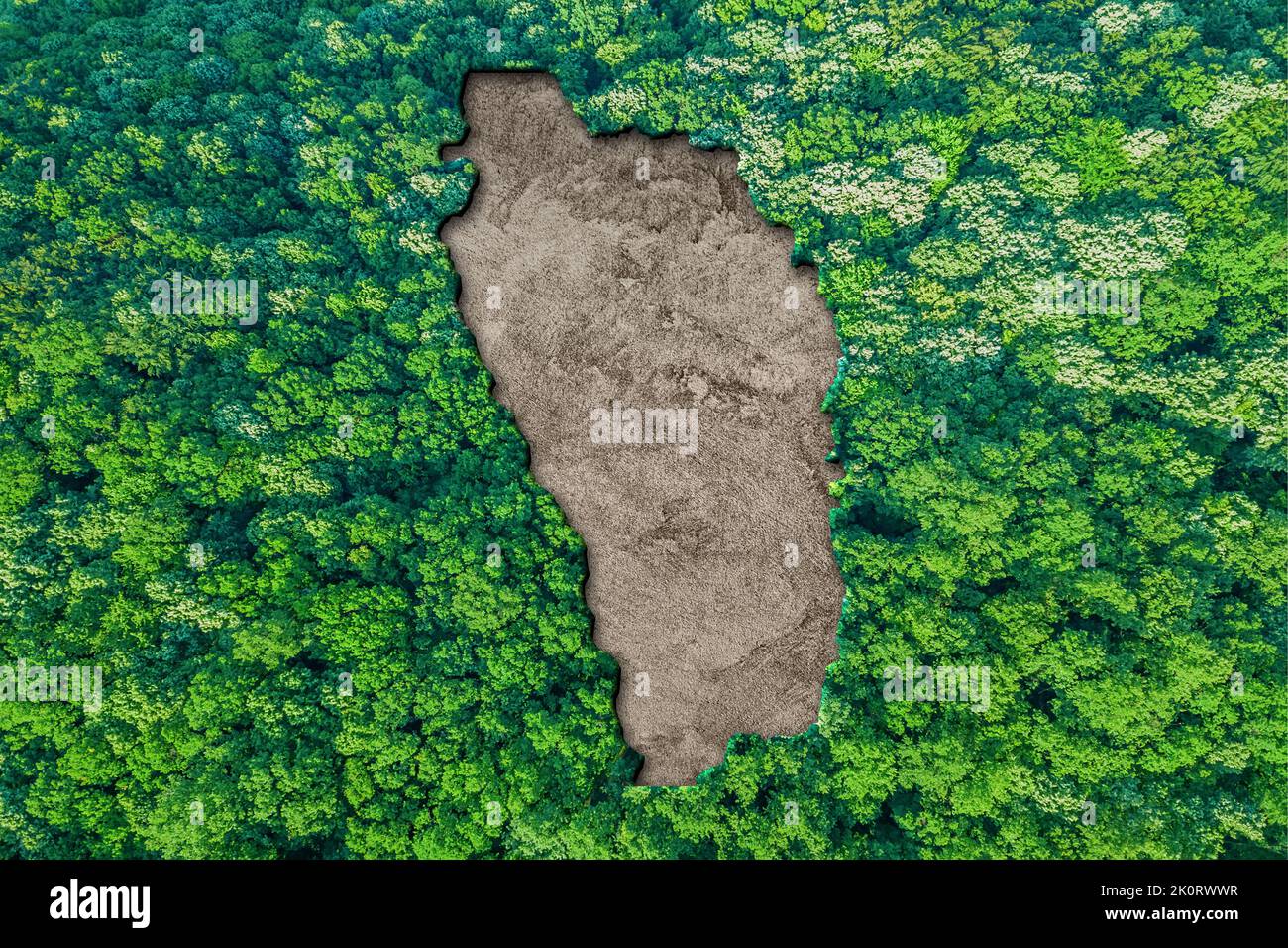 Sustainable habitat Map of Dominica, Environment concept Stock Photo ...