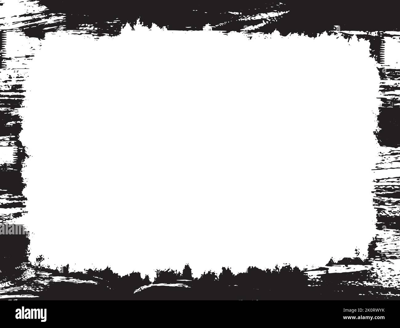 Grunge frame and border. Black and white grunge. Distress overlay ...