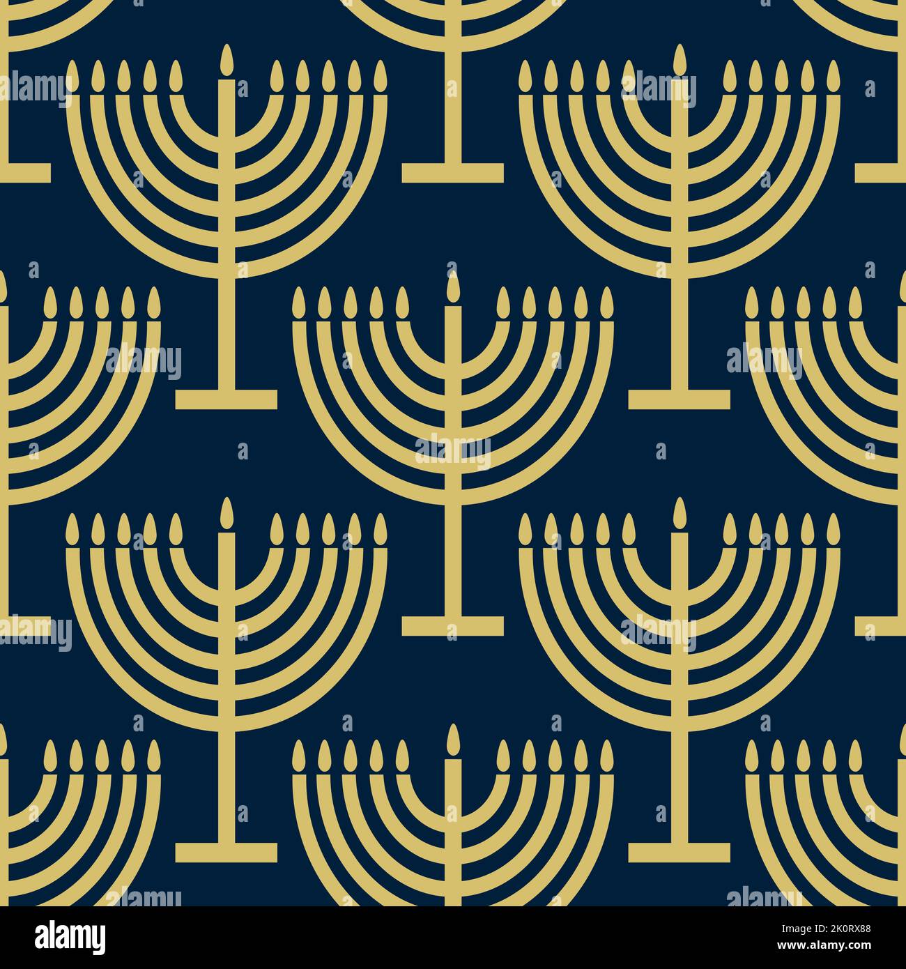Seamless pattern with gold symbols on blue color background for ...