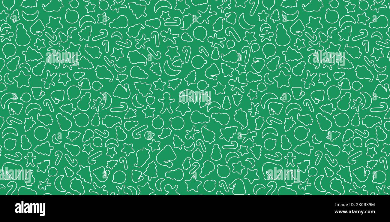 Green and White Christmas background, Christmas icons elements banner ...