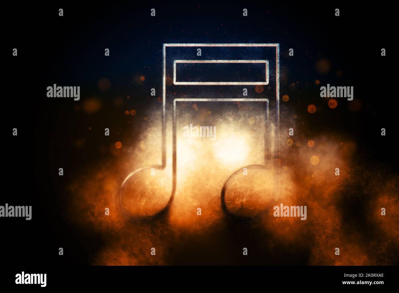 Beamed sixteenth note symbol, Music Background, Blue Symbol Stock Photo ...