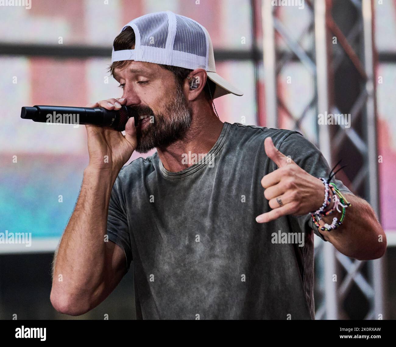 NEW YORK, NY, USA - AUGUST 05, 2022: Walker Hayes Performs on NBC's ...