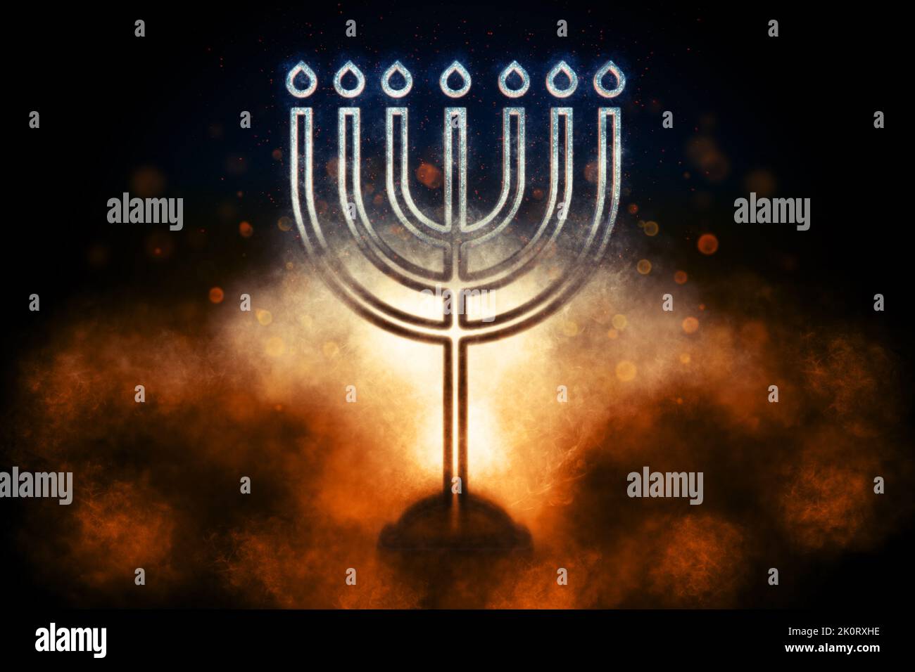 Hanukkah menorah candelabrum, Israel traditional hebrew celebration ...