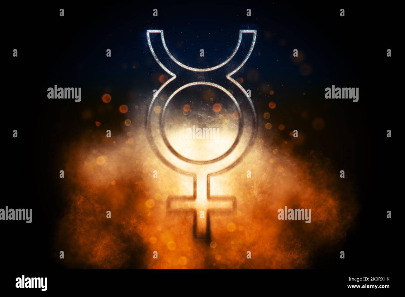 Symbol of Mercury, Mercury Sign, astrology Mercury planet, Blue Symbol ...