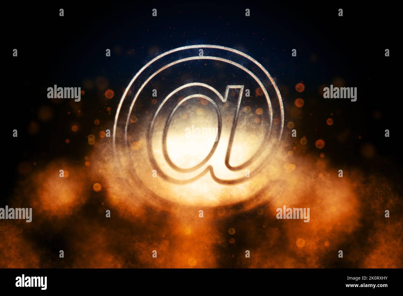 Email symbol, At sign, mail icon, Blue Symbol Stock Photo - Alamy