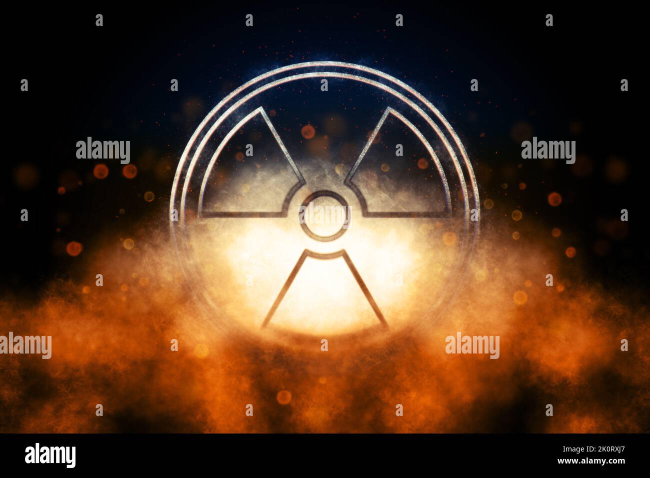 Radiation sign, Radiation symbol, hazard warning sign, Blue Symbol ...