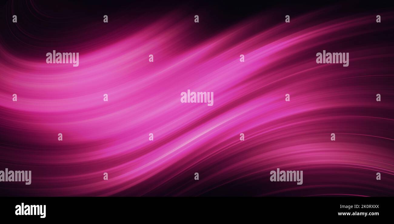 Abstract Pink wave lines on black background, Soft Pink Wave, abstract ...