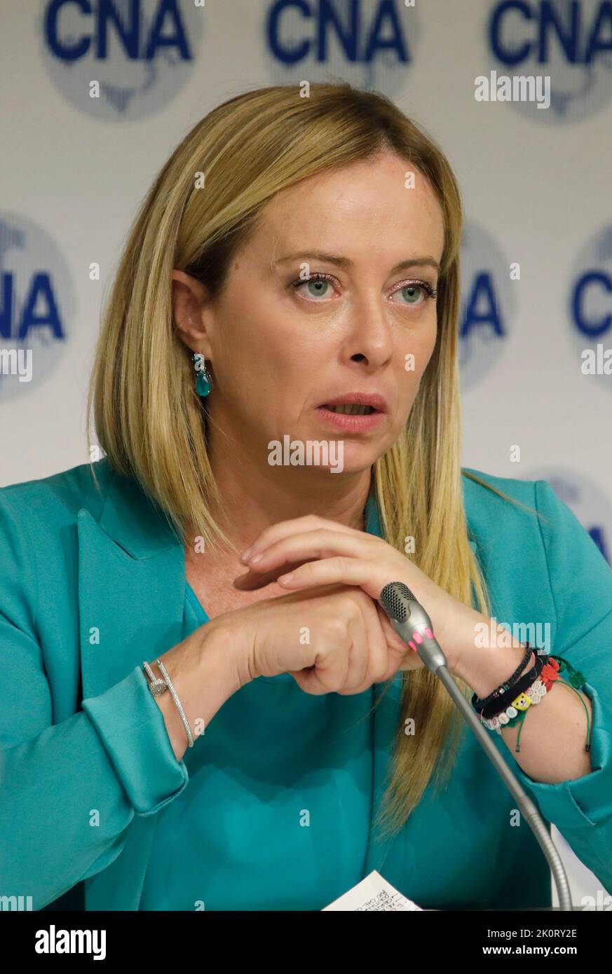 Rome, Italy. 13th Sep, 2022. Rome, Giorgia Meloni during the Face to ...