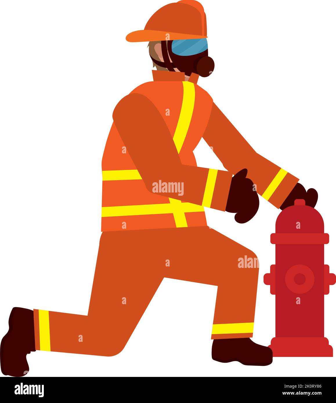 fireman and hydrant Stock Vector Image & Art - Alamy