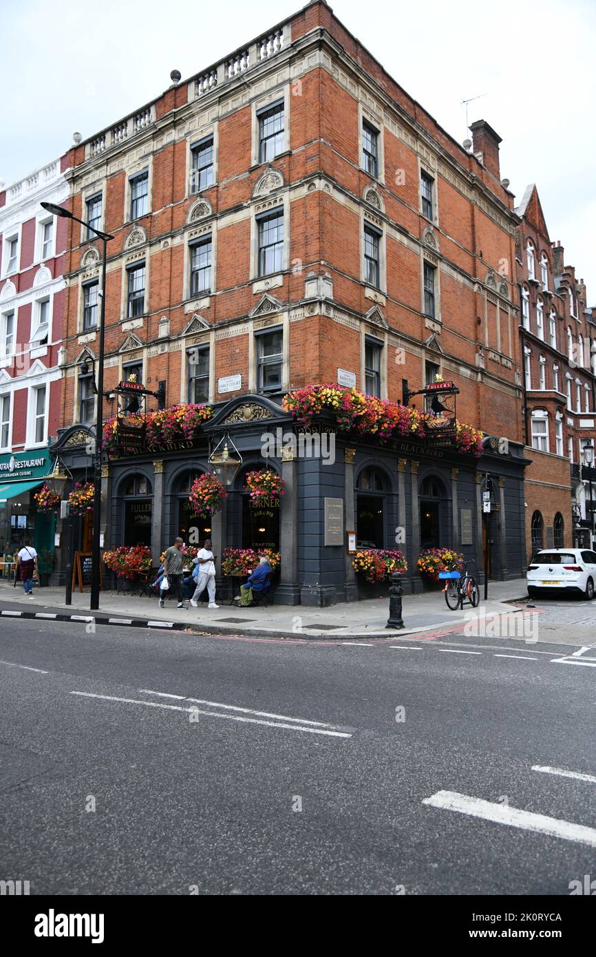 Beautiful floral decor to exterior of Earls Court pub in west london ...