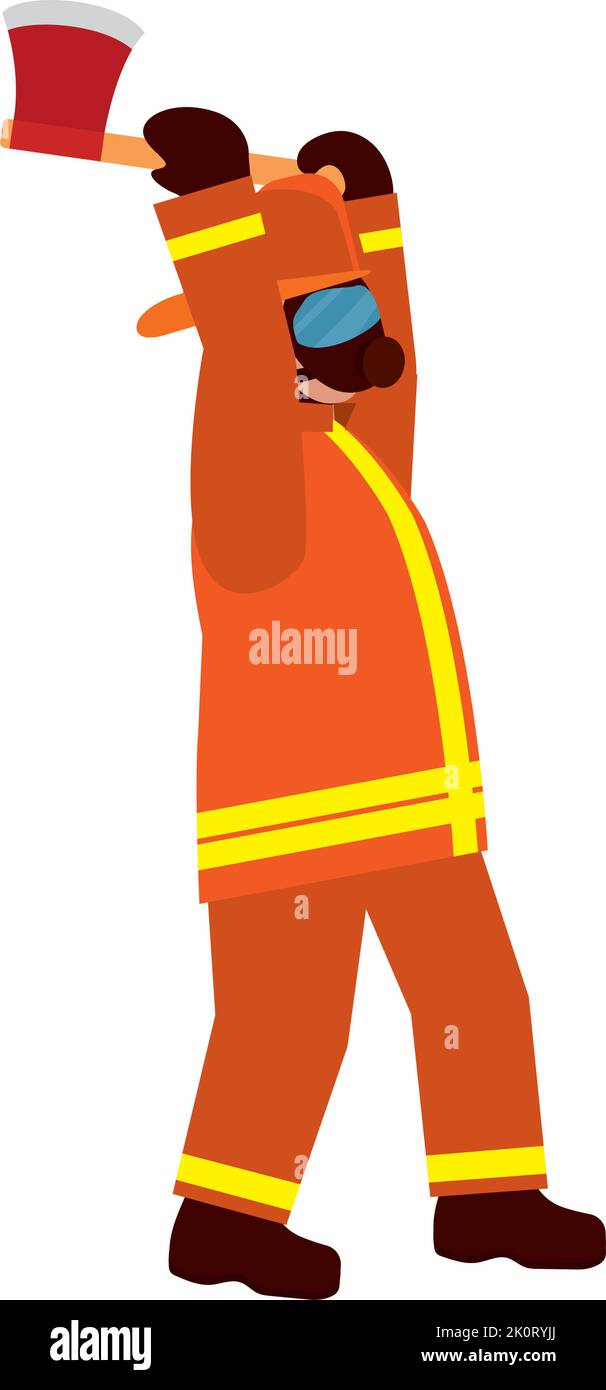 fireman with ax Stock Vector Image & Art - Alamy