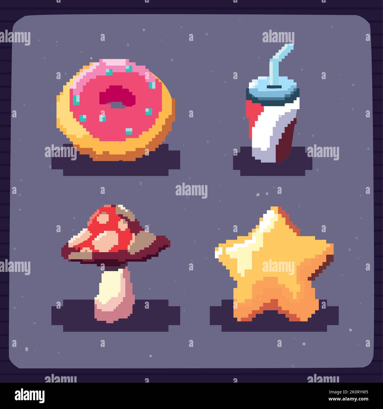 flat pixel art icons Stock Vector Image & Art - Alamy