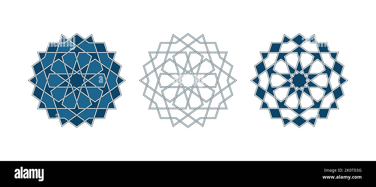 Persian geometric mosaic rosettes for Ramadan card Stock Vector Image ...