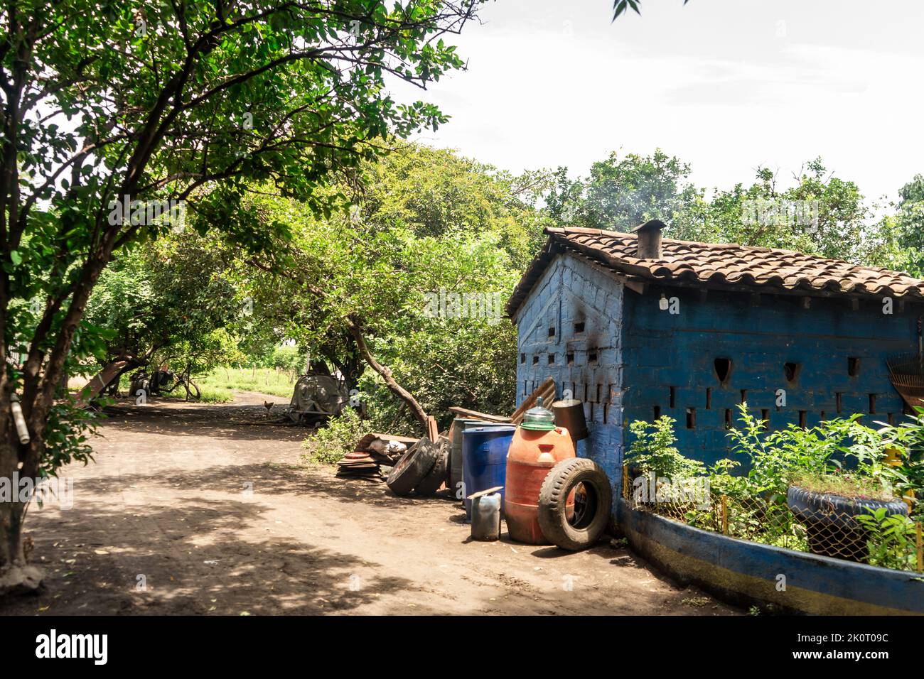 Country house in a rural area of Central America, Latin America Stock ...