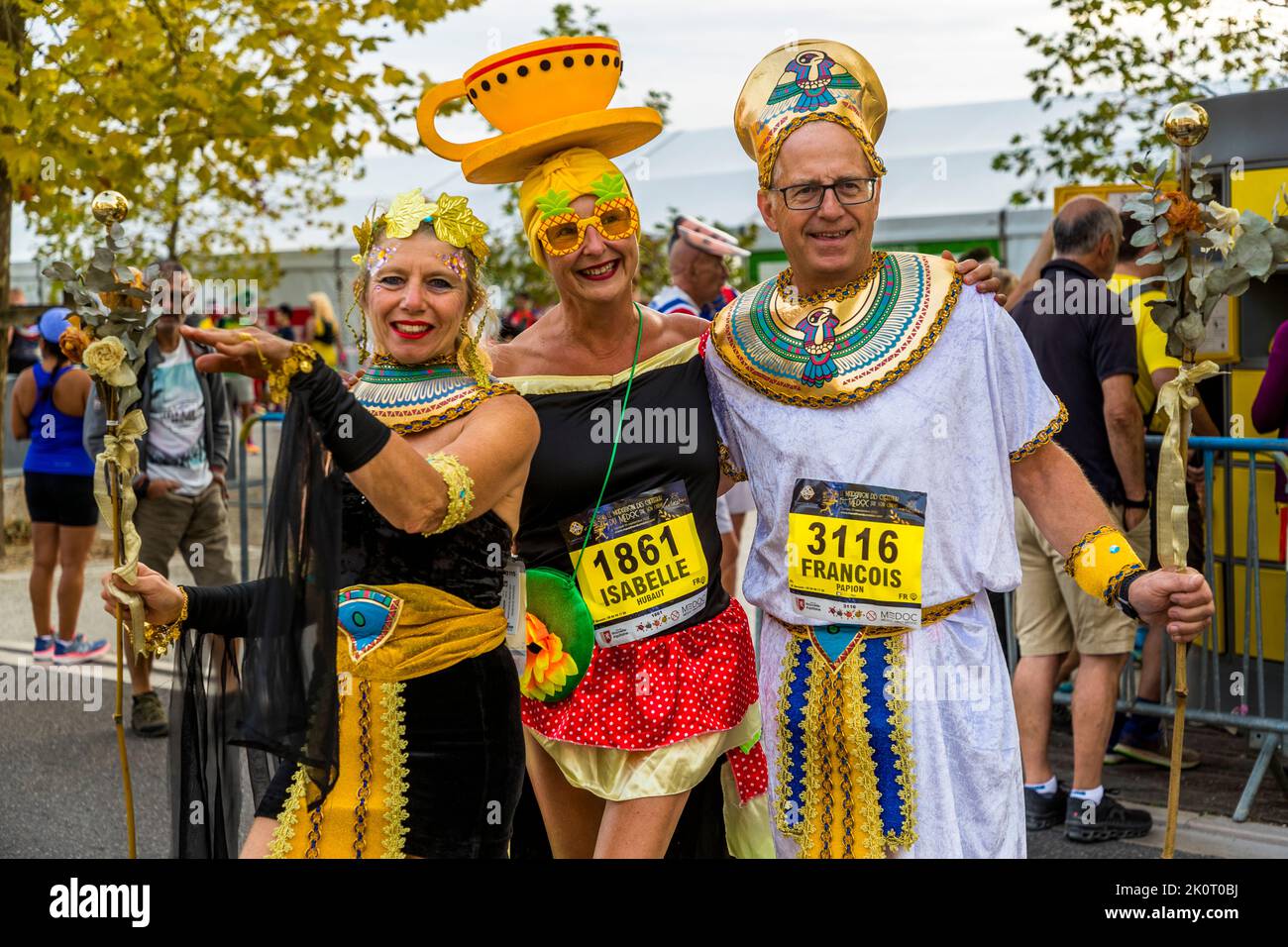 Before the start of the Marathon des Chateaux du Medoc there is the ...