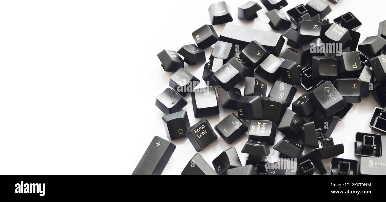 Creative background with keyboard keys Stock Photo - Alamy