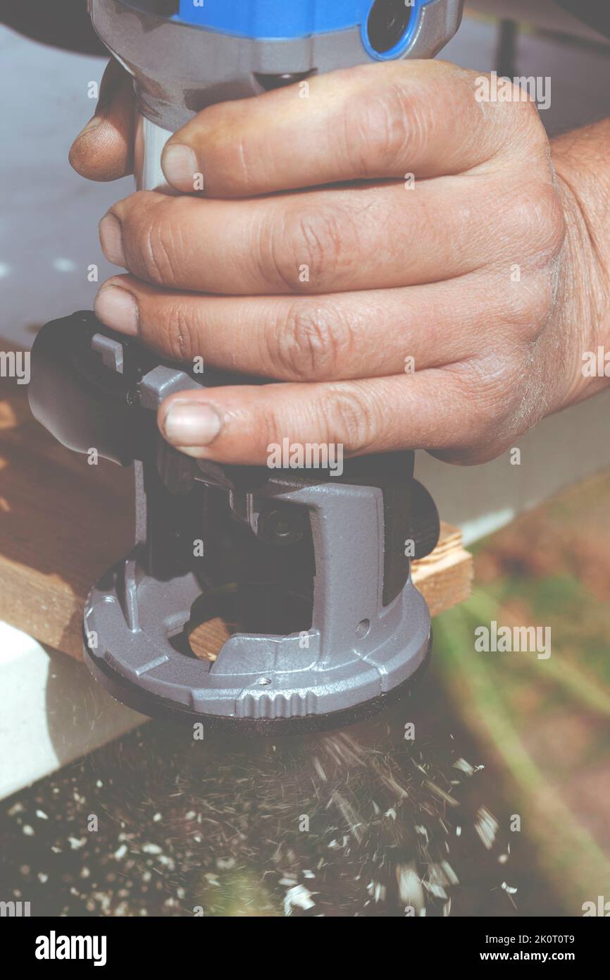 Woodworking shank router bit. Shaping copy milling. Rotating cutting ...