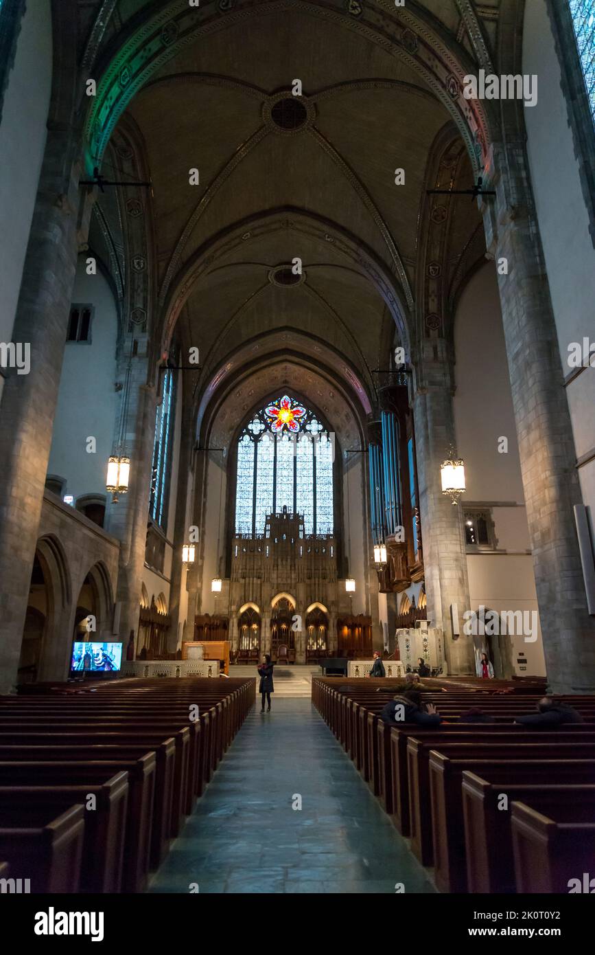 Rockefeller Chapel, a Gothic Revival chapel on the campus of the ...