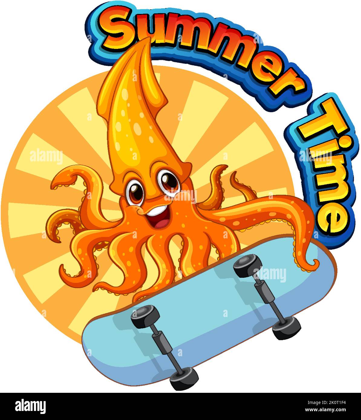 Squid cartoon hi-res stock photography and images - Alamy