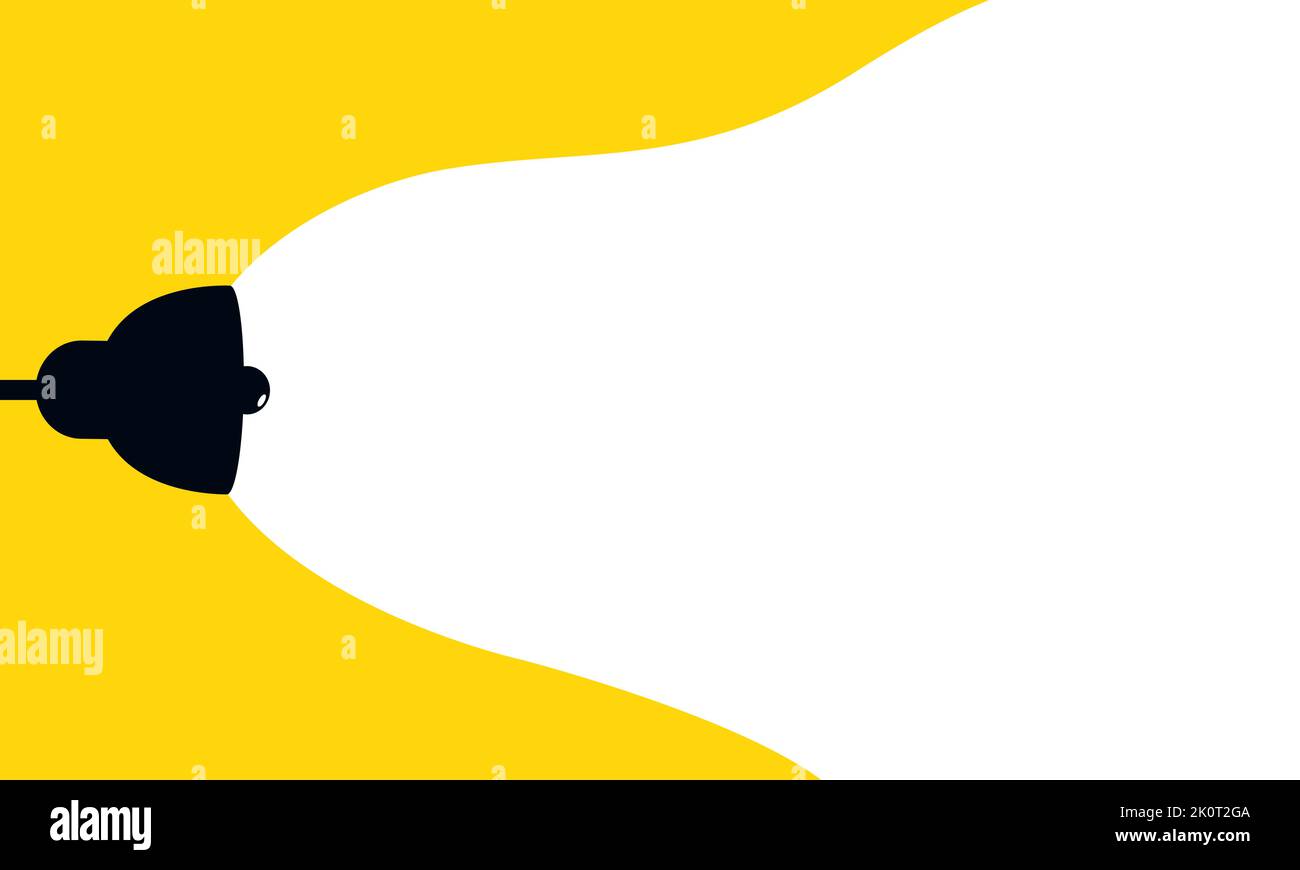 Lamp illumination vector advertising poster illustration with copy ...