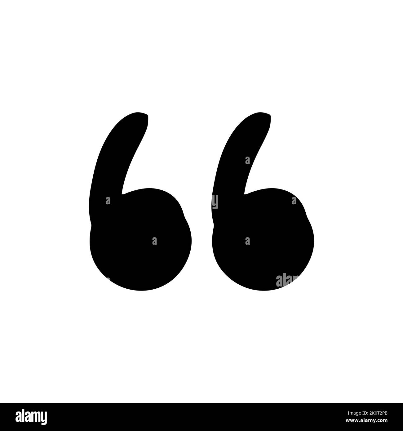 Hand drawn quote icon. Silhouette quote for text and citation phrases ...
