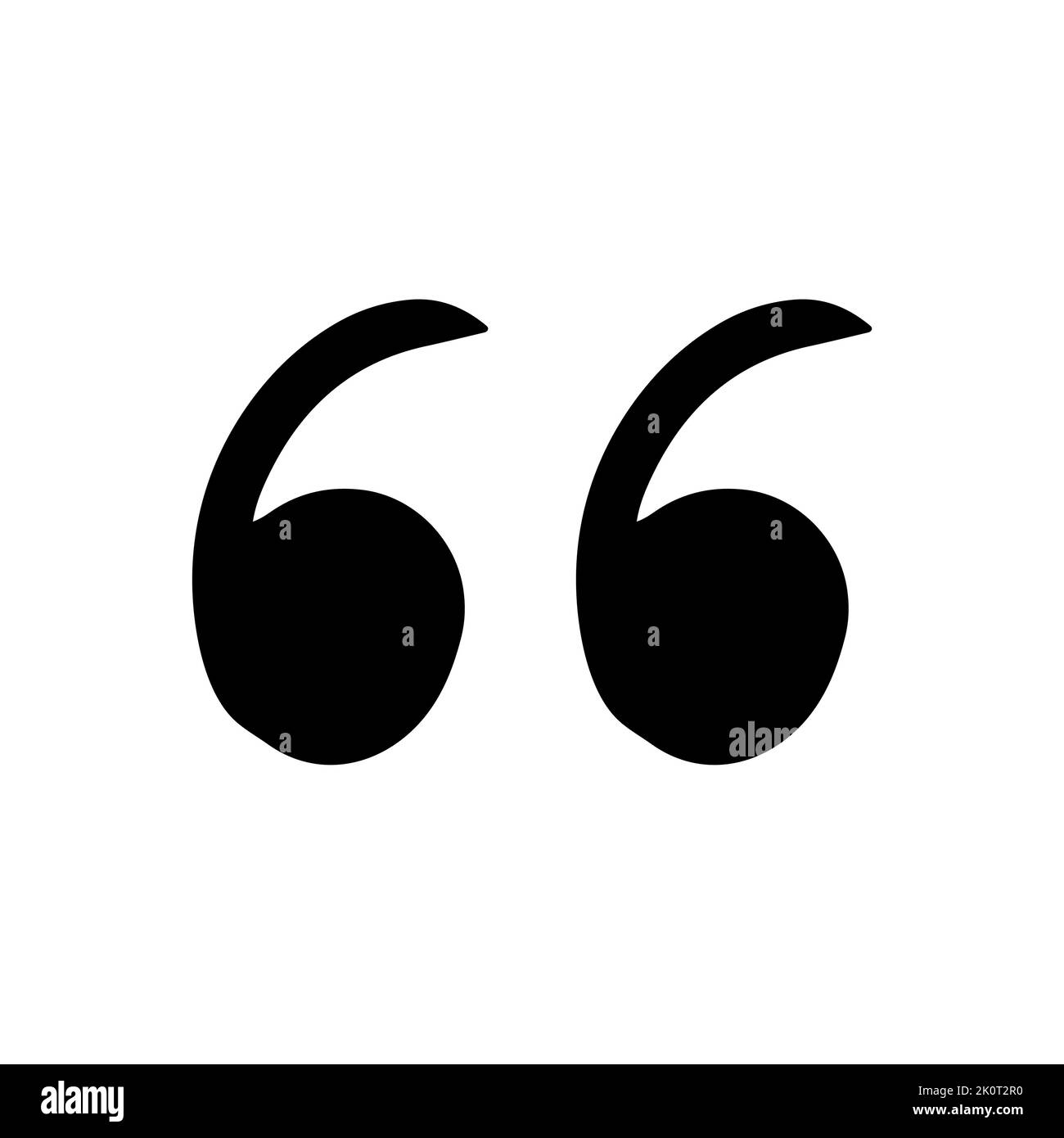 Hand drawn quote icon. Silhouette quote for text and citation phrases ...