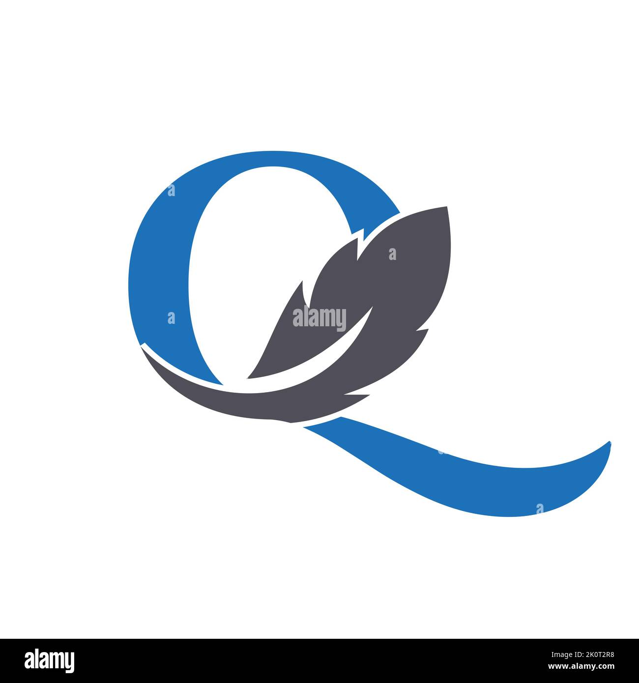 Letter Q Feather Logo Design Combined With Bird Feather Wine For ...