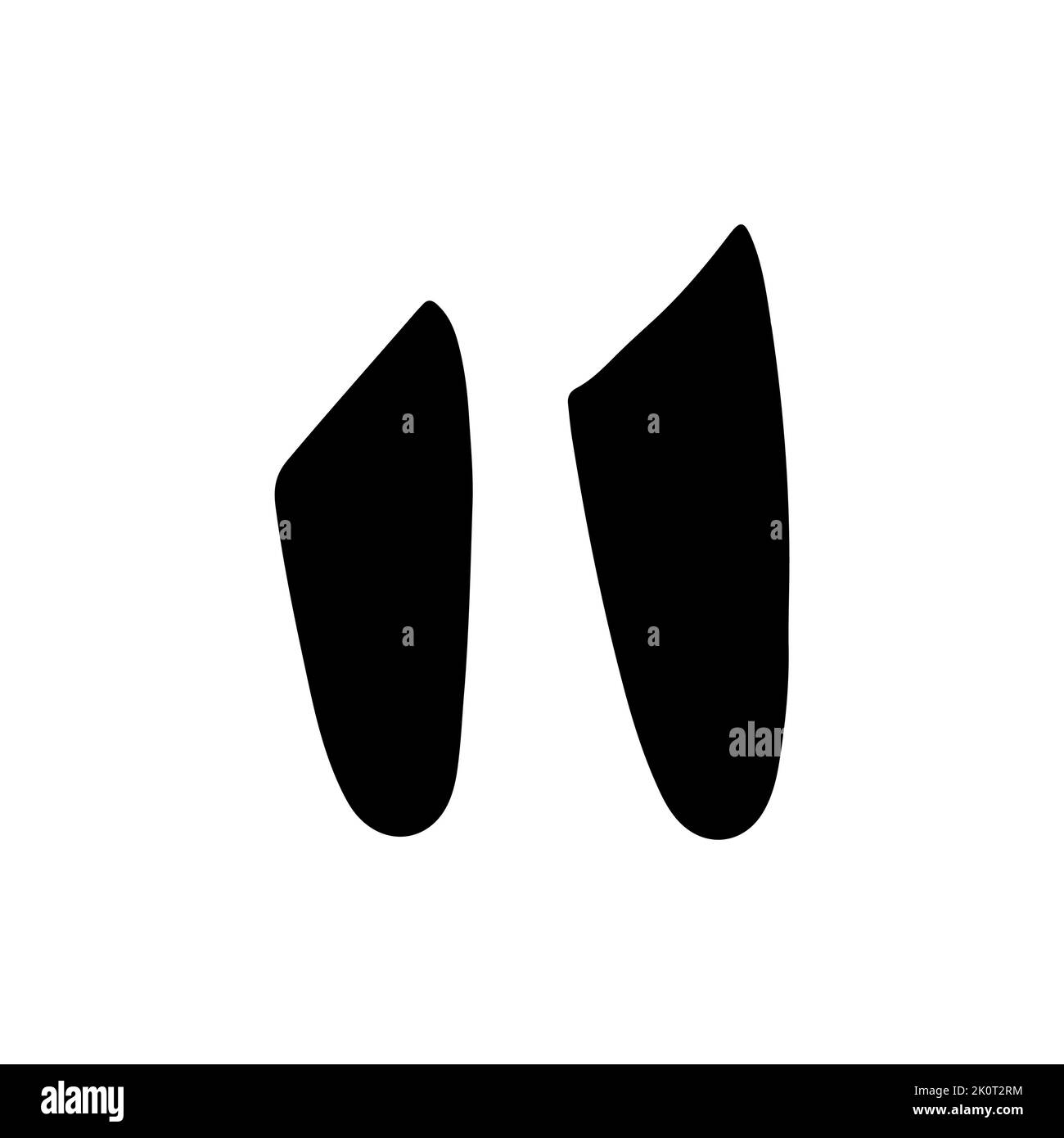 Hand drawn quote icon. Silhouette quote for text and citation phrases ...