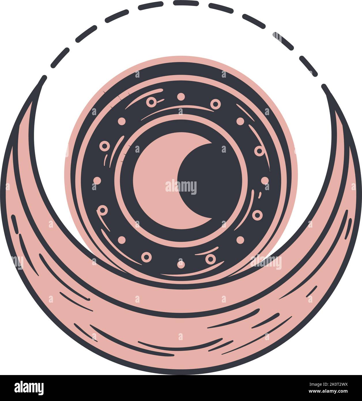 flat astrology eclipse design Stock Vector Image & Art - Alamy