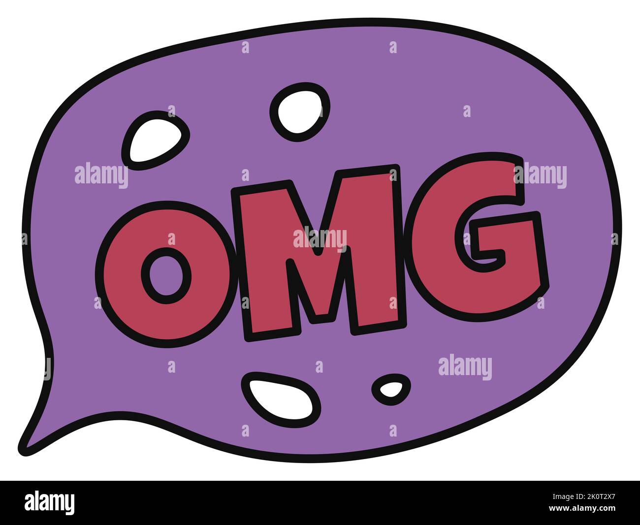 Sticker OMG, surprise emotion expression vector Stock Vector Image ...