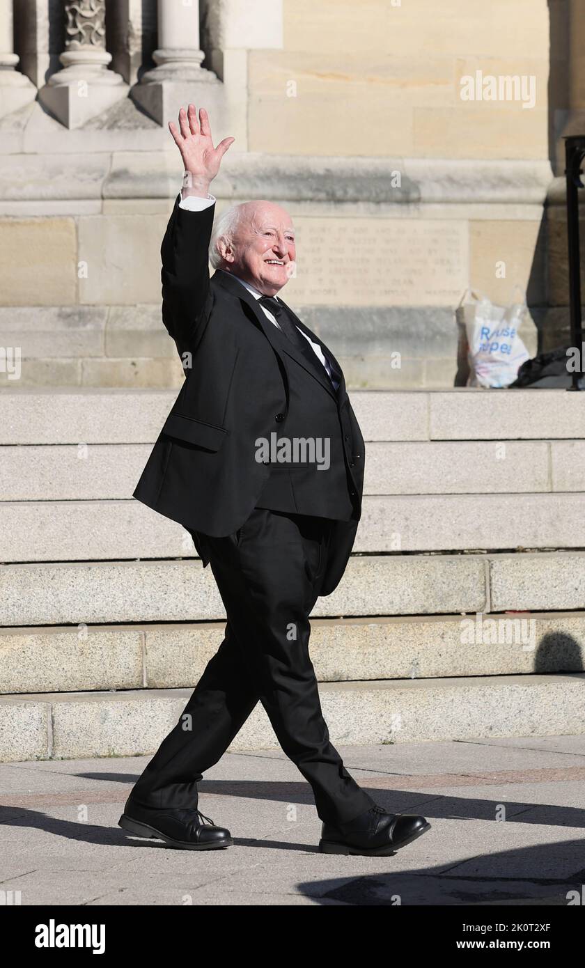 President Michael D Higgins leaves after attending a Service of ...