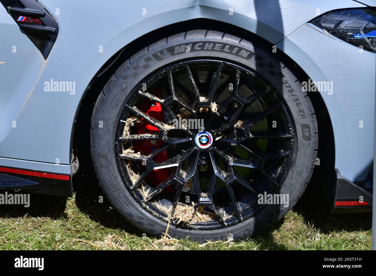 Ran a bit close to the straw bales, Joerg Weidinger, BMW M4 CSL, In its ...