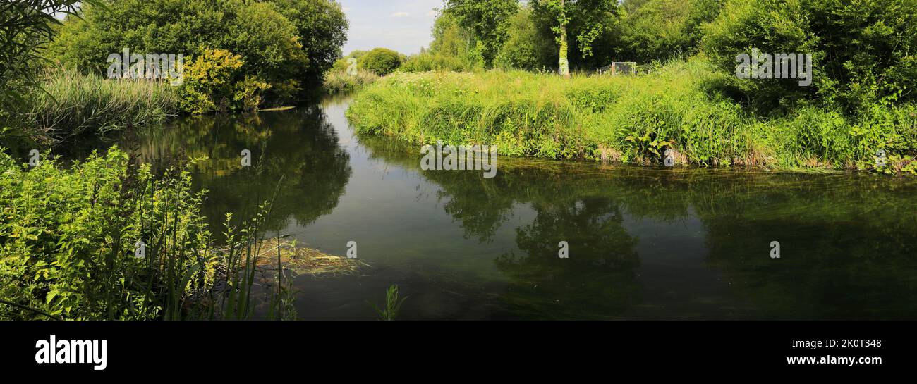 View over the River Itchen in Winnall Moors Nature Reserve, Winchester ...