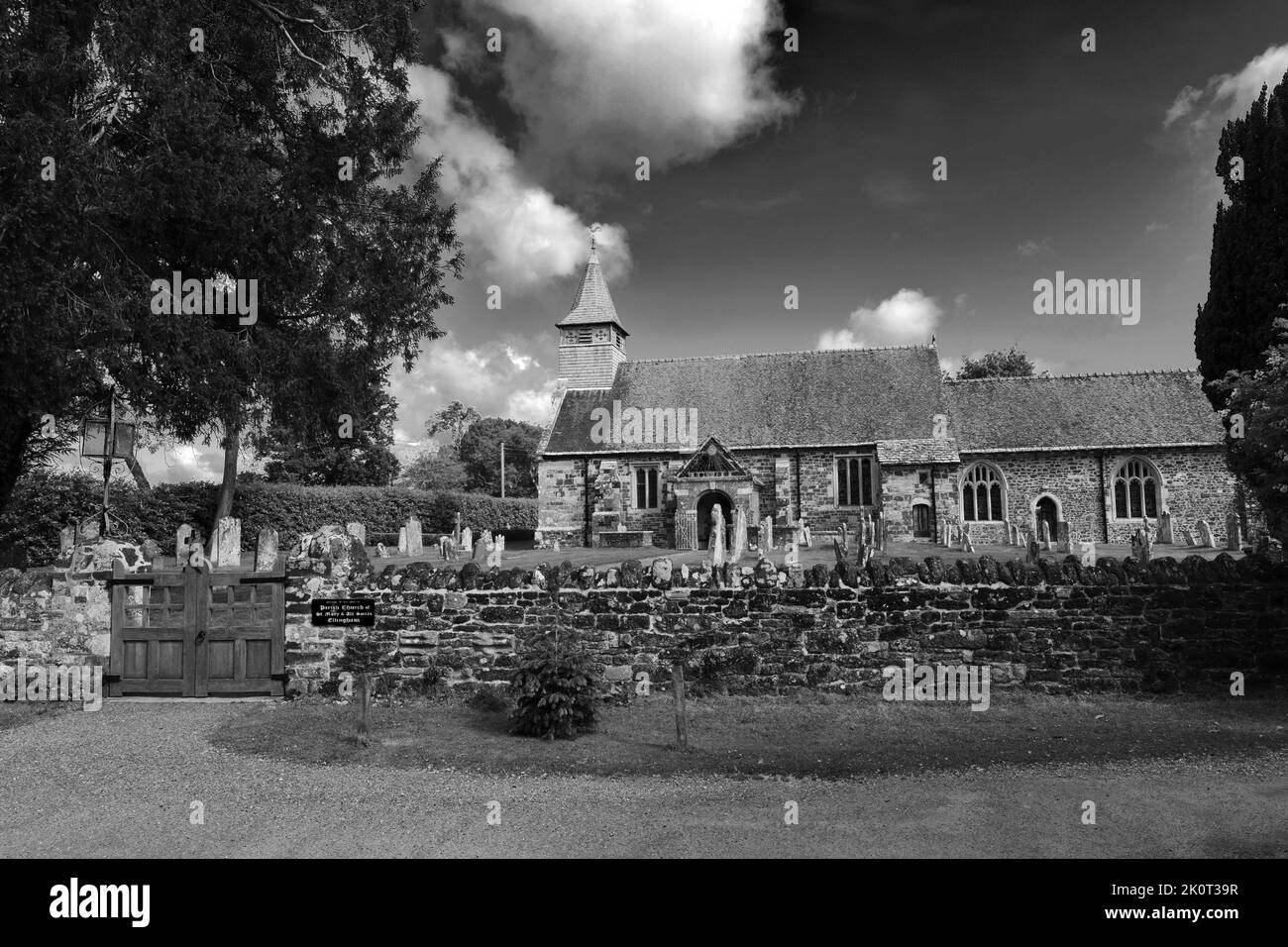 Summer view over St Mary and All Saints Church, Ellingham village ...