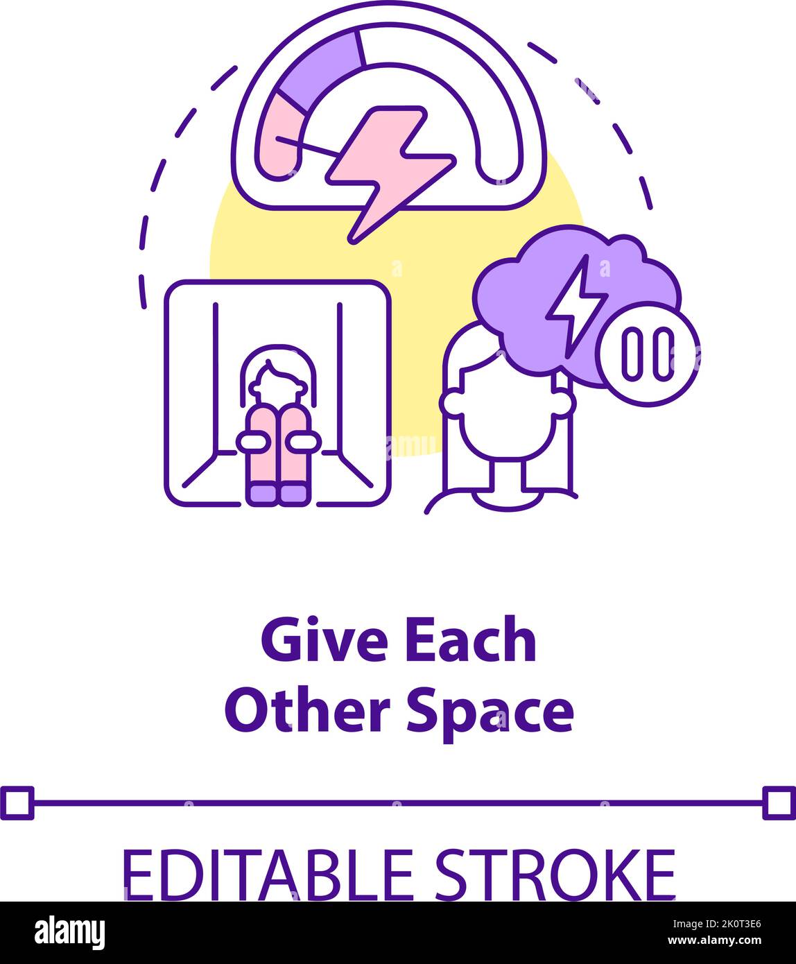 Give each other space Stock Vector Images - Alamy