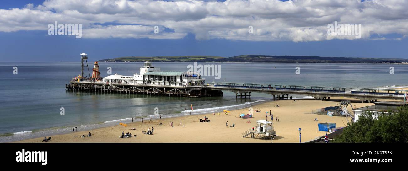 Summer view of Bournemouth town pier, Dorset, England, UK Stock Photo ...