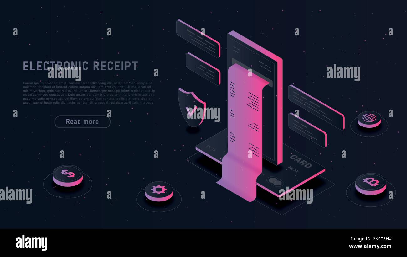 Electronic Receipt concept Stock Vector Image & Art - Alamy
