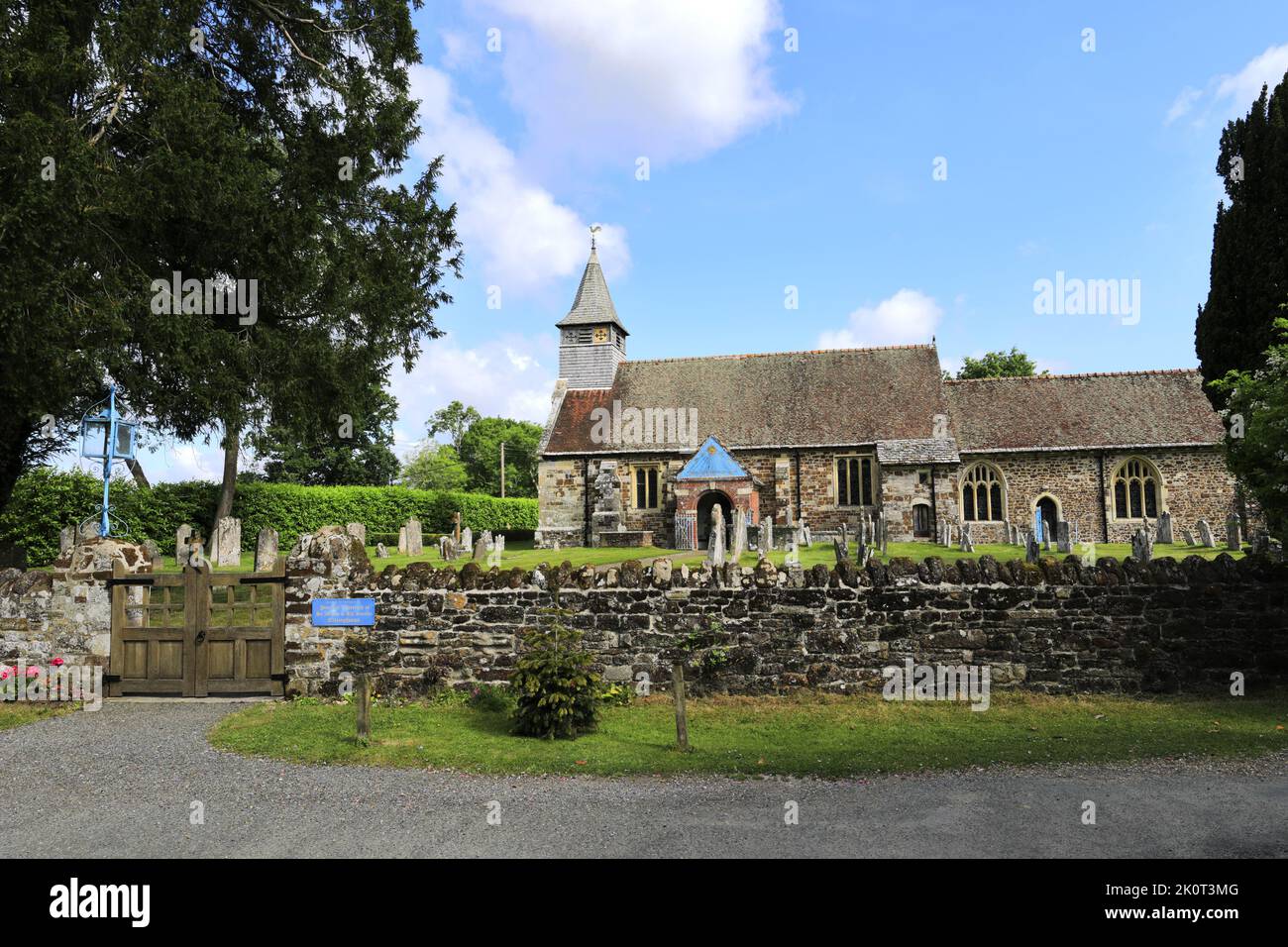 Summer view over St Mary and All Saints Church, Ellingham village ...