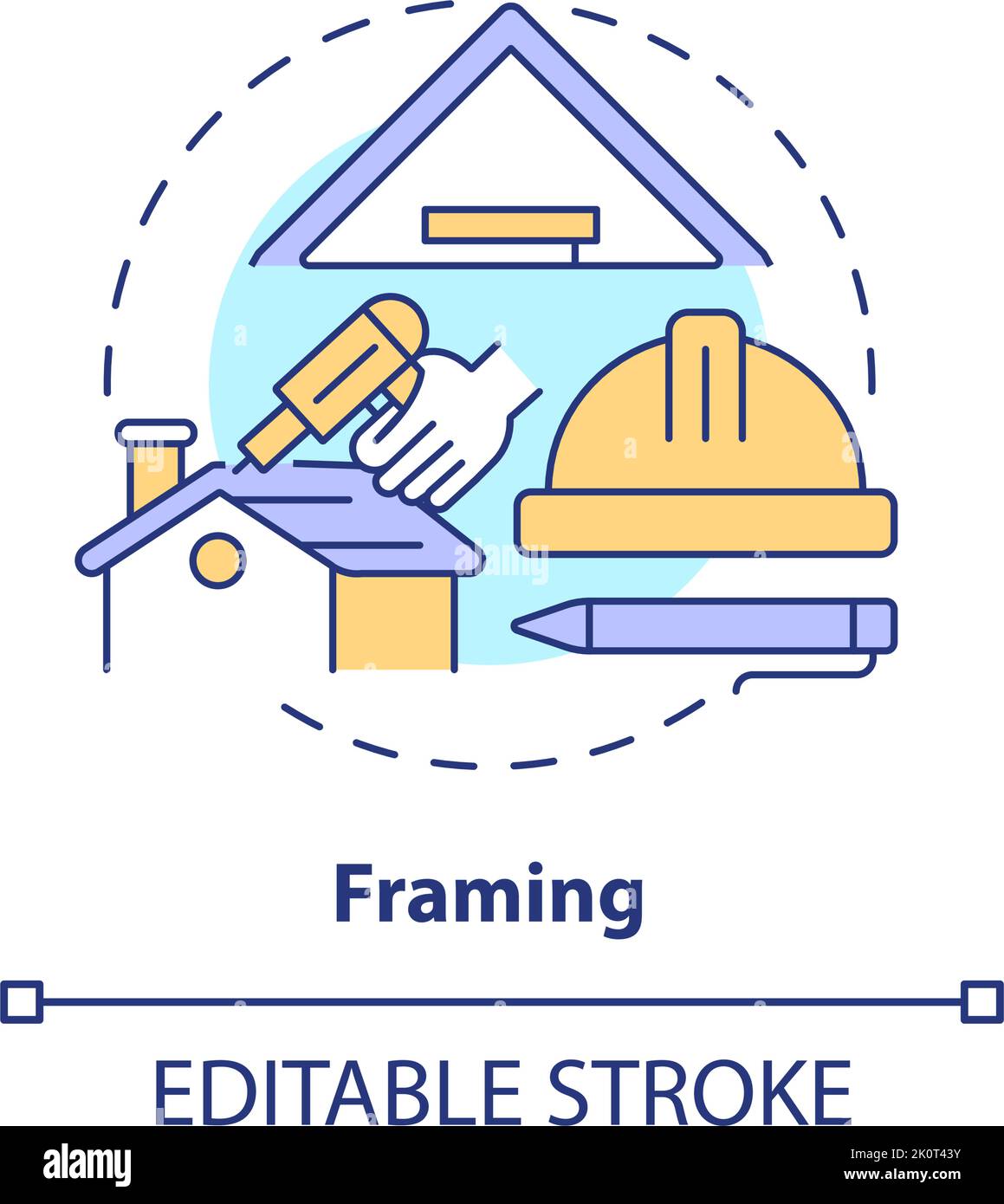 Framing concept icon Stock Vector Image & Art - Alamy