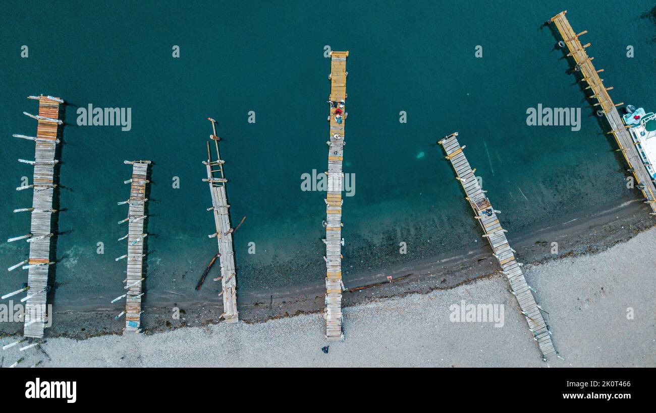 Aerial view docks hi-res stock photography and images - Alamy