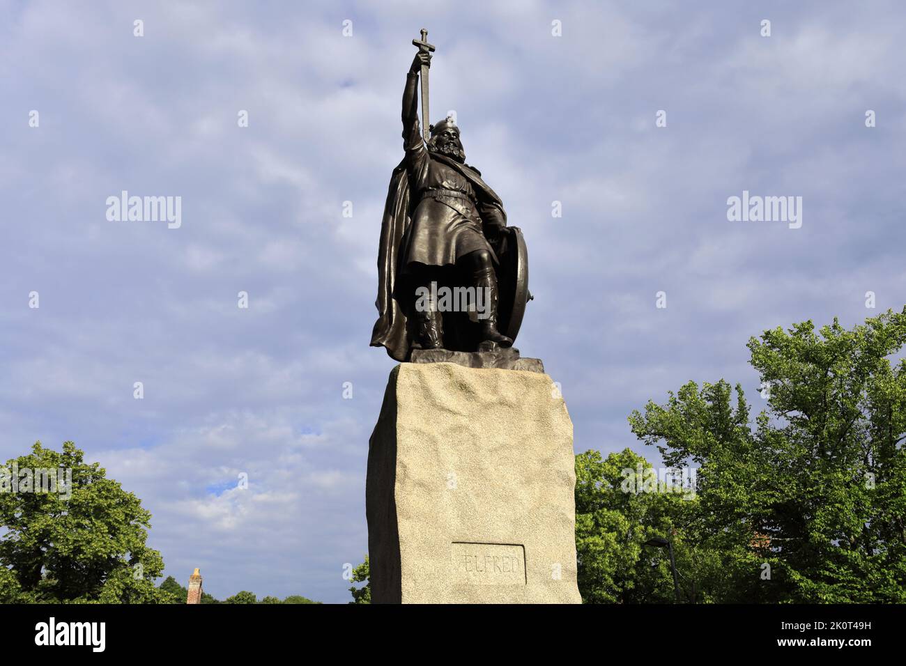 King Alfred the Great Statue, Winchester City, Hampshire County ...