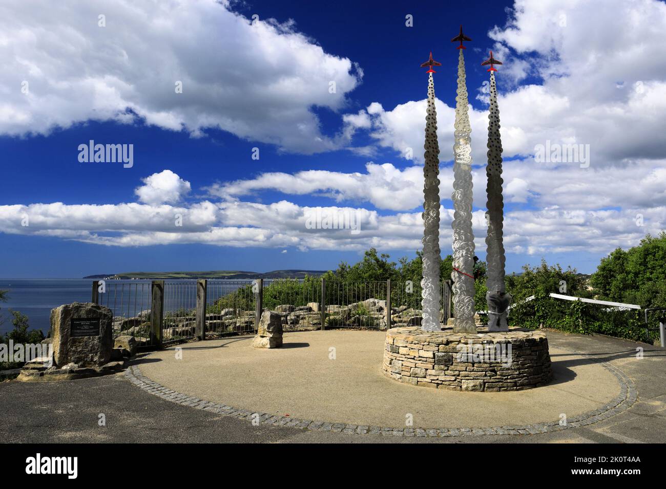 The Red Arrows memorial in Bournemouth town, Dorset, England, UK The ...