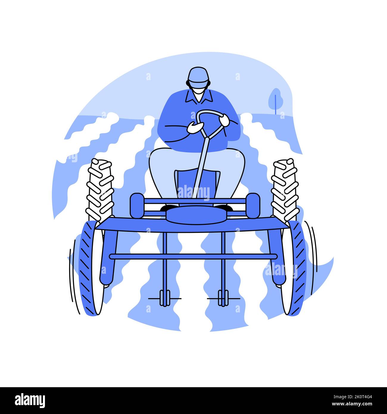 Mechanical cultivation isolated cartoon vector illustrations Stock ...