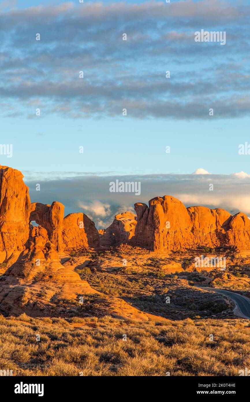 The Parade of Elephants and the back side of Double Arch in Arches ...