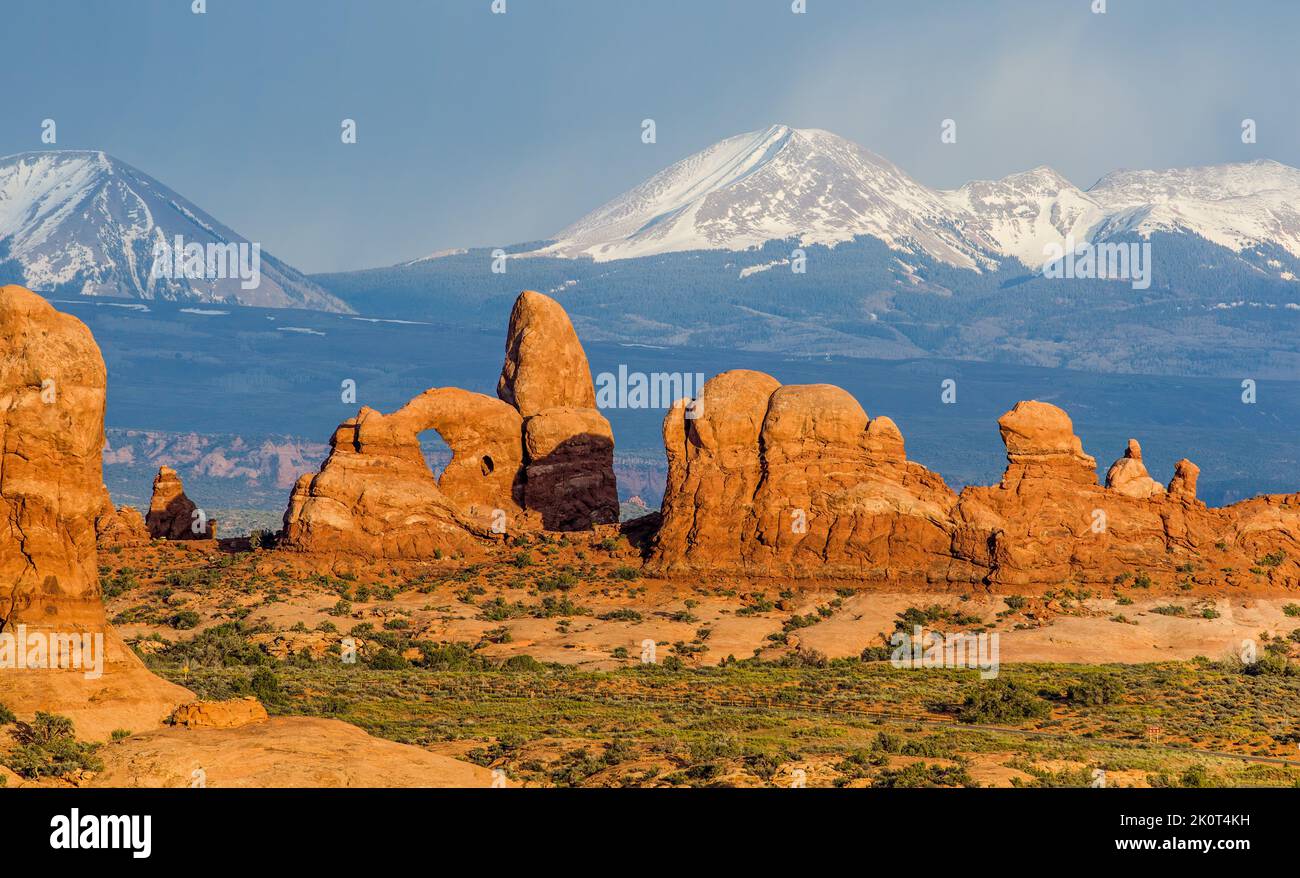 Turret Arch in the Windows Section of Arches National Park with the ...