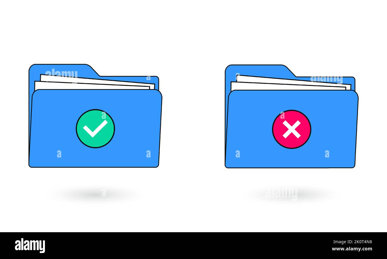 Approved file folder icon hi-res stock photography and images - Alamy