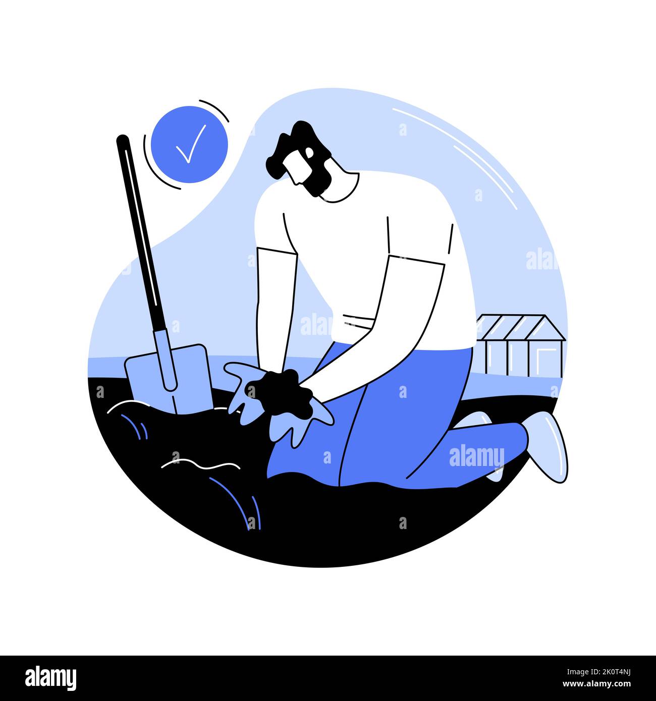 Soil management isolated cartoon vector illustrations Stock Vector ...