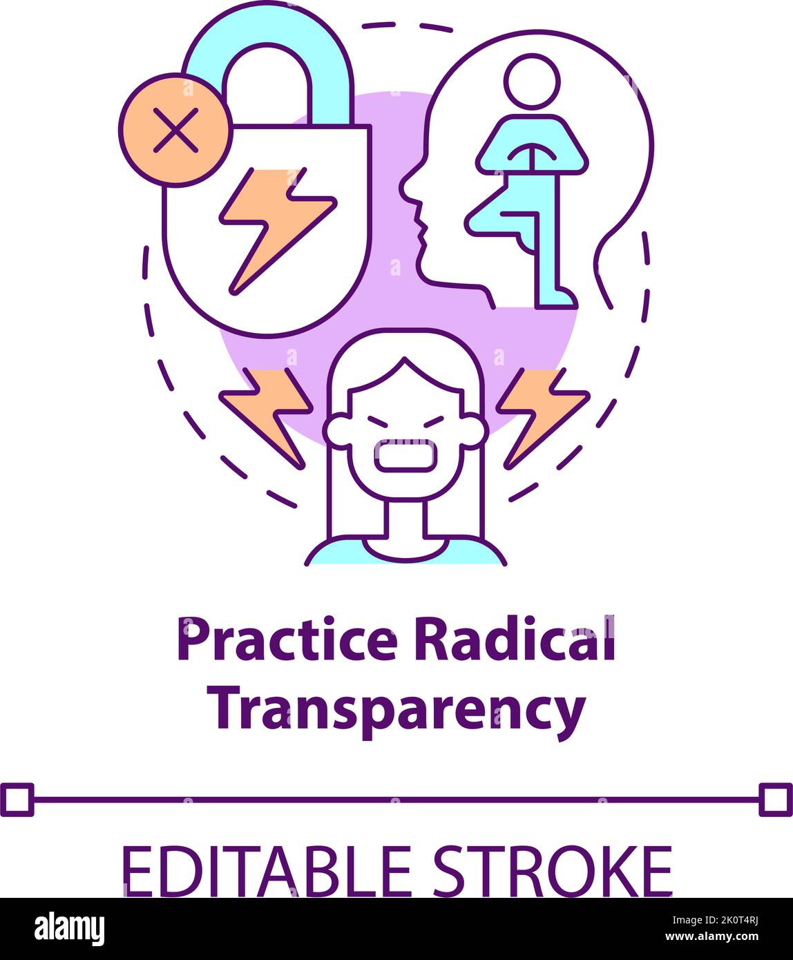 Practice radical transparency concept icon Stock Vector Image & Art - Alamy